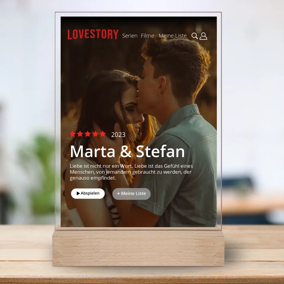 Netflix Cover Lovefilm - Personalisierter Acrylaufsteller ...